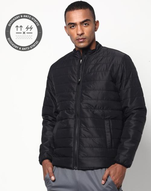 Buy Quilted Zip-Front Jacket with Insert Pocket Online at Best Prices ...