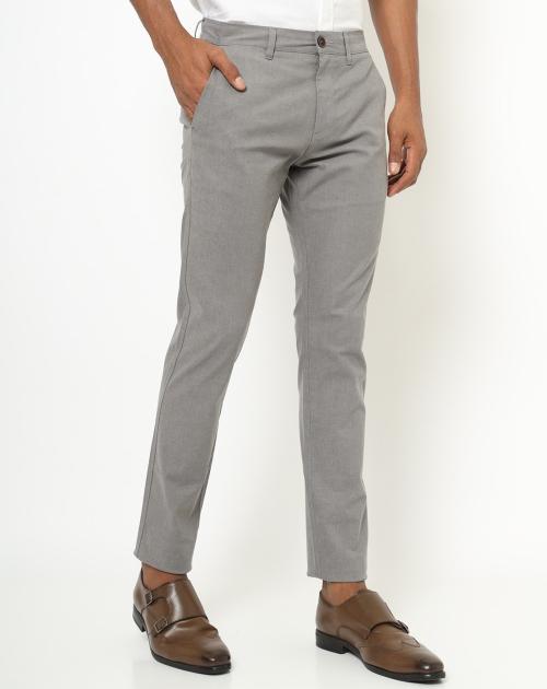 Buy Textured Chinos with Insert Pockets Online at Best Prices in India ...