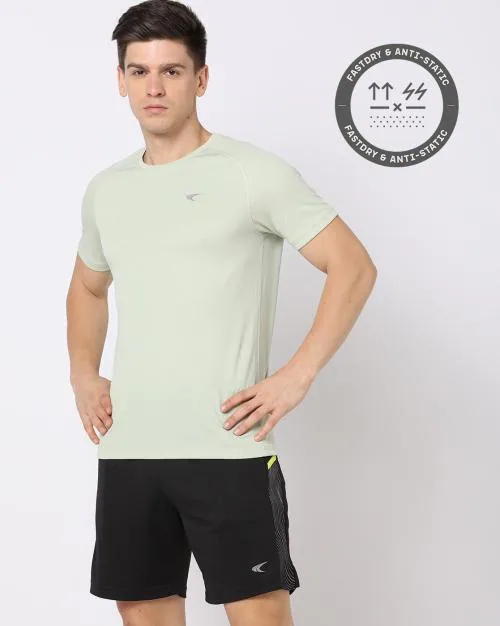 Buy Fastdry Active Regular Fit Crew-Neck T-Shirt Online at Best Prices ...