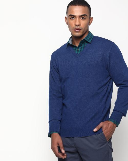 Buy Alexo Speckled V-neck Pullover Online at Best Prices in India ...