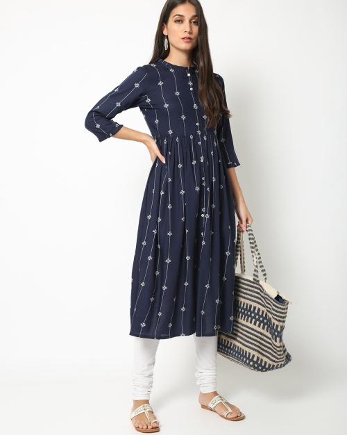 Buy Flared Kurta with Embroidery Online at Best Prices in India - JioMart.