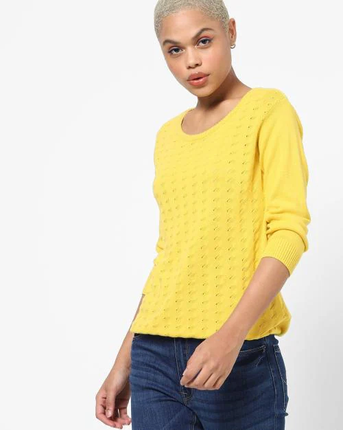 Buy Textured Round-Neck Pullover Online at Best Prices in India - JioMart.