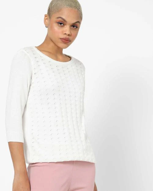 Buy Textured Round-Neck Pullover Online at Best Prices in India - JioMart.