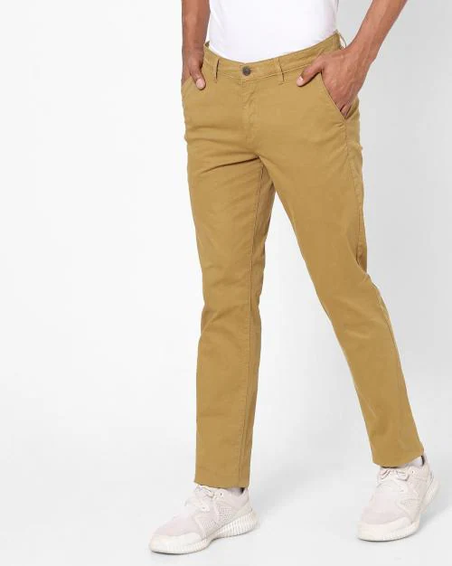 Buy Slim Fit Chinos with Insert Pockets Online at Best Prices in India ...