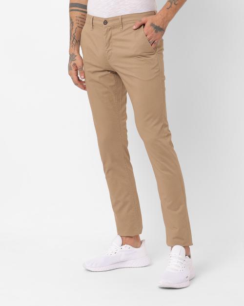 Buy Textured Mid-Rise Cropped Chinos with Pockets Online at Best Prices ...