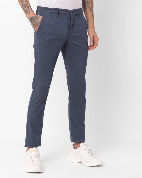 Buy Textured Mid-Rise Cropped Chinos with Pockets Online at Best Prices ...