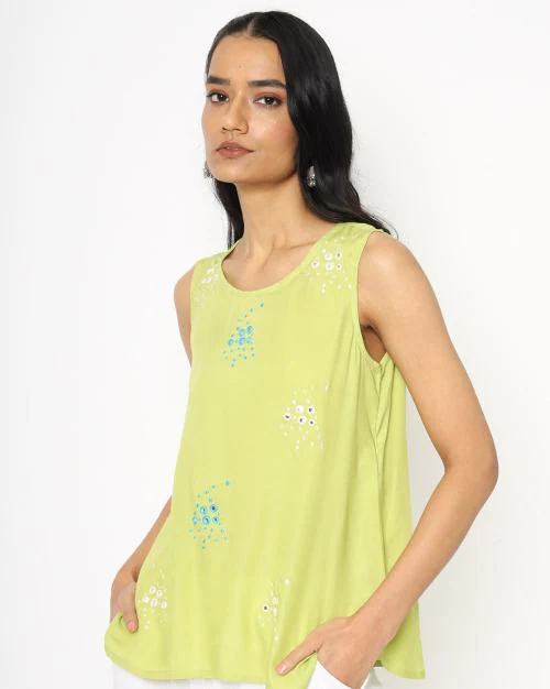 Buy Embroidered Sleeveless Top Online at Best Prices in India - JioMart.