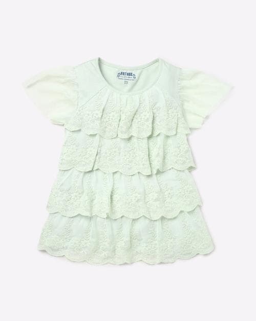Buy Lace-Layered Round-Neck Top Online at Best Prices in India - JioMart.