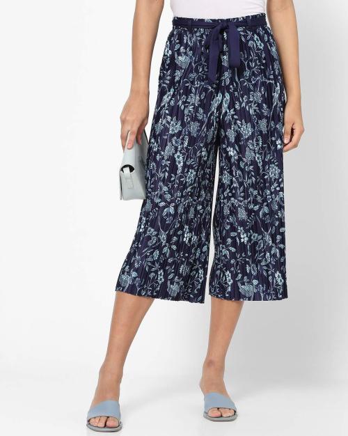 Buy Floral Print Culottes with Elasticated Waist Online at Best Prices ...