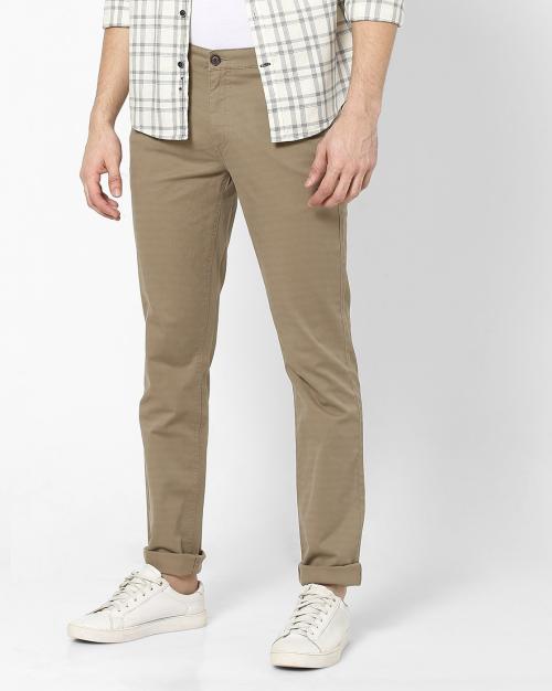 Buy Flat-Front Chinos with Insert Pockets Online at Best Prices in ...