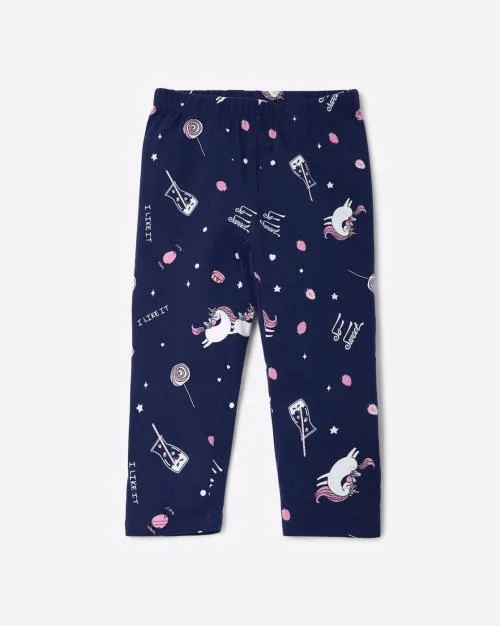 Buy Graphic Print Capris with Elasticated Waist Online at Best Prices ...