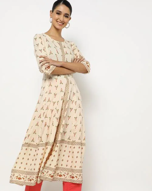 Buy Block Print Flared Kurta Online at Best Prices in India - JioMart.