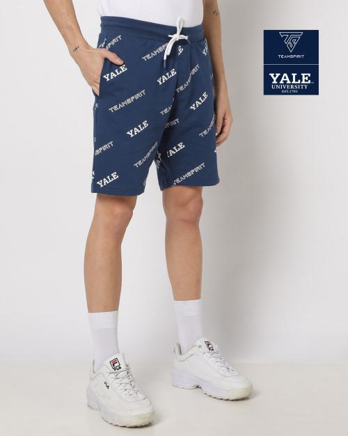 Buy Typographic Print Flat-Front Knit Shorts Online at Best Prices in ...