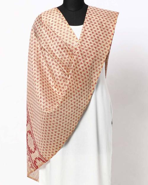 Buy Block Print Dupatta with Tassels Online at Best Prices in India ...