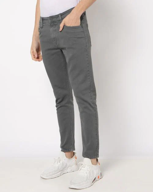 Buy Cropped Fit Slim Jeans Online at Best Prices in India - JioMart.