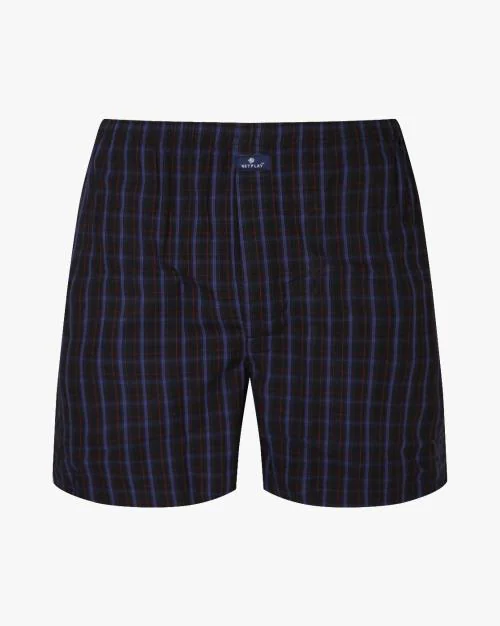 Buy Checked Boxers with Elasticated Waist Online at Best Prices in ...