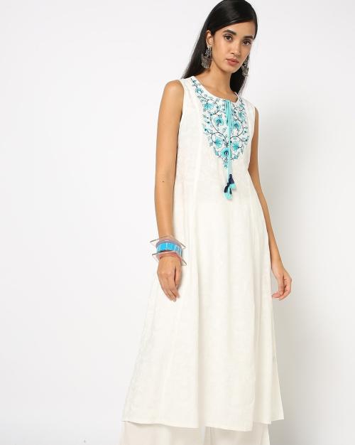 Buy Flared Kurta with Embroidery Online at Best Prices in India - JioMart.