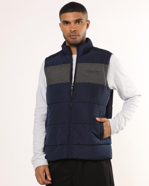 Buy Quilted Zip-Front Gilet Jacket Online at Best Prices in India ...