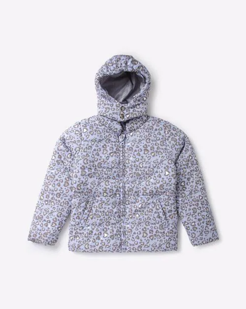 Buy Animal Print Hooded Puffer Jacket Online at Best Prices in India ...