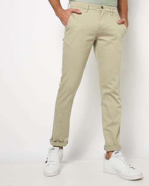 Buy Slim Fit Chinos with Insert Pockets Online at Best Prices in India ...