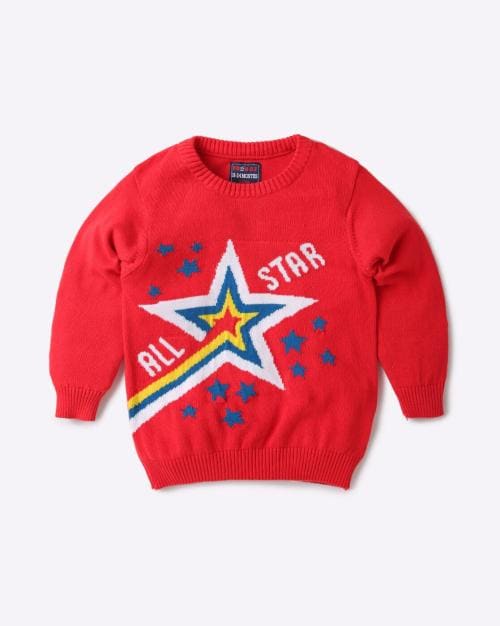 Buy Star Print Crew-Neck Sweater Online at Best Prices in India - JioMart.