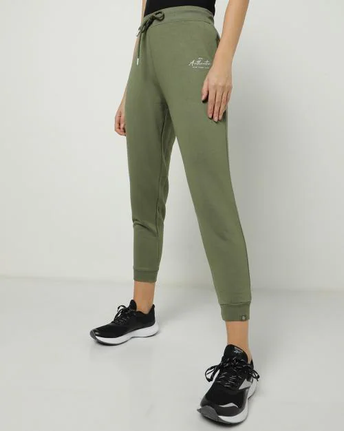 Buy Women High-Rise Joggers with Drawstring Waist Online at Best Prices ...