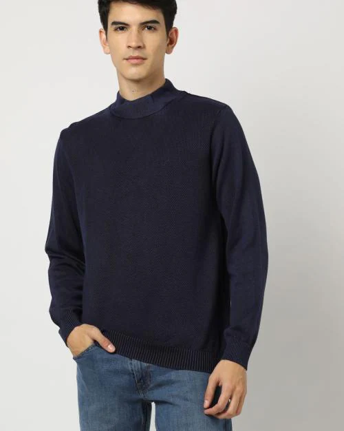 Buy Round-Neck Knitted Pullover Online at Best Prices in India - JioMart.