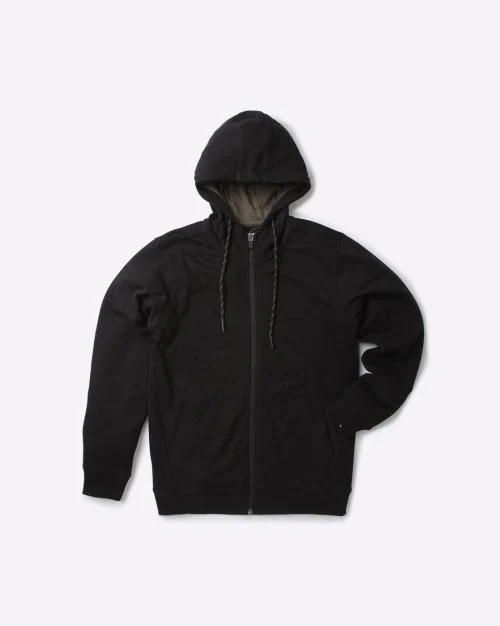 Buy Zip-Front Hoodie with Insert Pockets Online at Best Prices in India ...