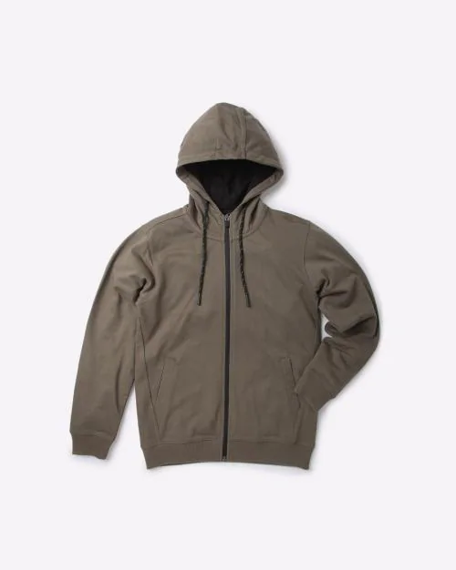 Buy Zip-Front Hoodie with Insert Pockets Online at Best Prices in India ...