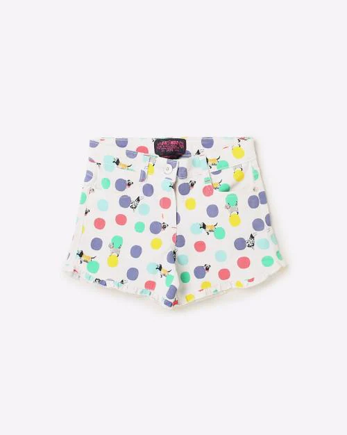 Buy Polka-Dot Print Shorts with Scoop Pockets Online at Best Prices in ...