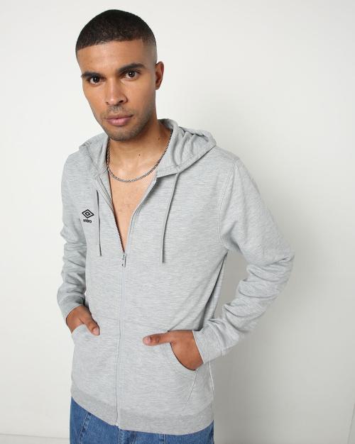 Buy Heathered Hoodie with Split-Kangaroo Pockets Online at Best Prices ...