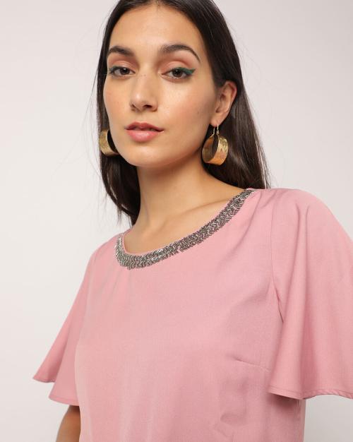 Buy Embellished Round-Neck Top Online at Best Prices in India - JioMart.