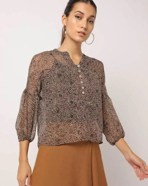Buy Printed Sheer Top with Inner Online at Best Prices in India - JioMart.