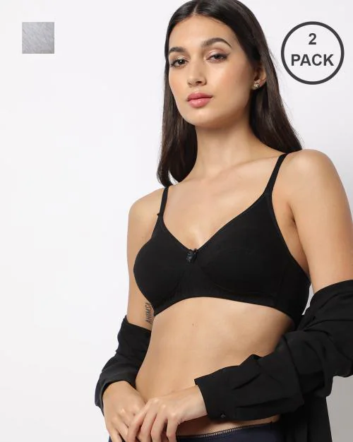 Buy Pack of 2 Non Padded Non Wired Cotton Soft Bra EC15K Online at Best Prices in India - JioMart.