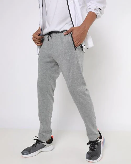 Buy Men Heathered Slim Fit Track Pants Online at Best Prices in India ...