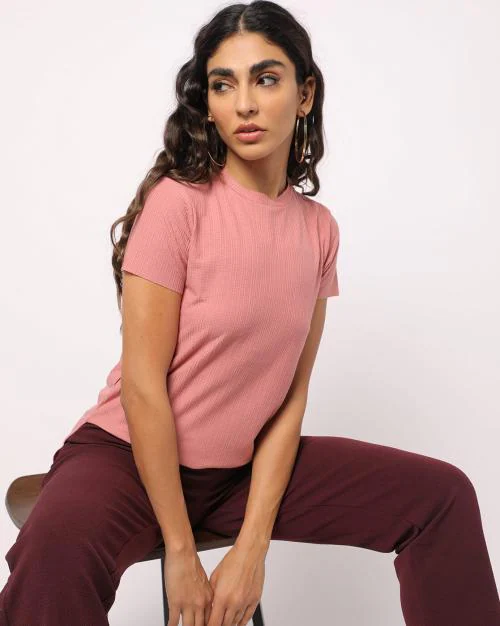 Buy Self-Design Crew-Neck T-Shirt Online at Best Prices in India - JioMart.