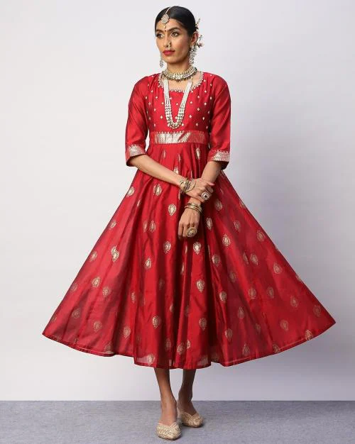 Buy Printed A-Line Dress Online at Best Prices in India - JioMart.