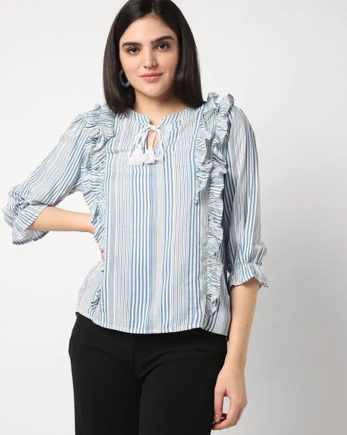 Buy Stripe Ruffled Top Online at Best Prices in India - JioMart.