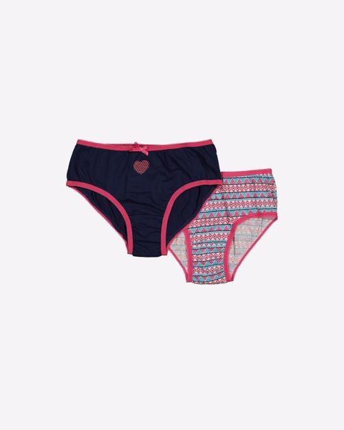 Buy Pack of 2 Printed Briefs with Elasticated Waist Online at Best ...