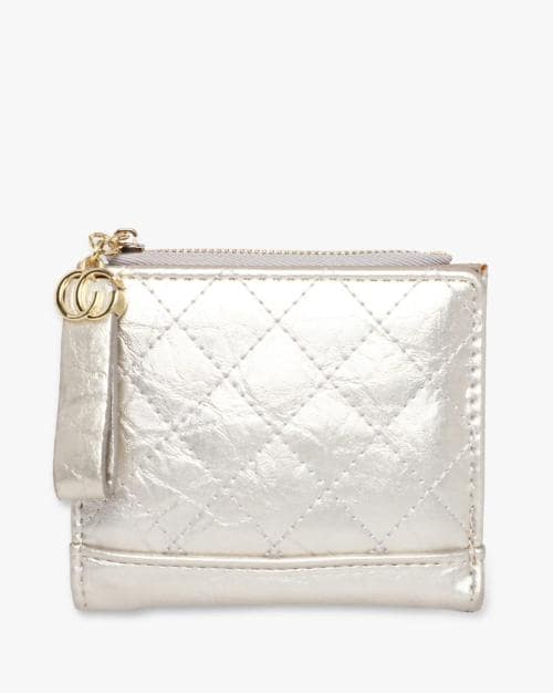 Buy Quilted Bi-Fold Wallet with Button Closure Online at Best Prices in ...