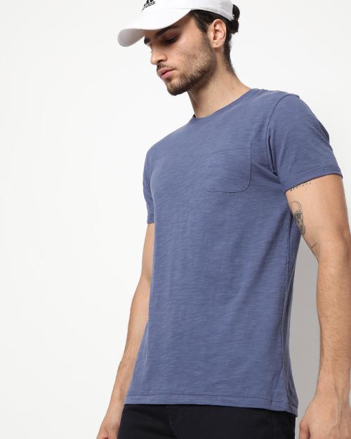 Buy Heathered Crew-Neck T-shirt Online at Best Prices in India - JioMart.