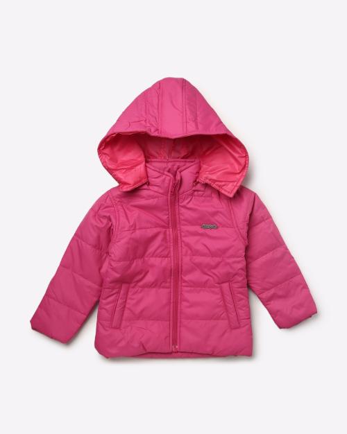 Buy Quilted Hooded Jacket with Insert Pockets Online at Best Prices in ...