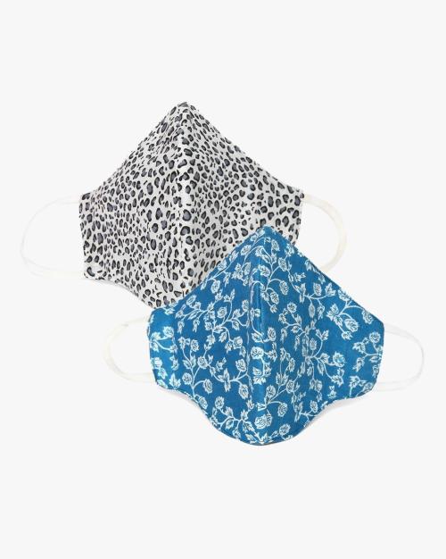 Buy Pack of 2 Floral Print Masks Online at Best Prices in India - JioMart.
