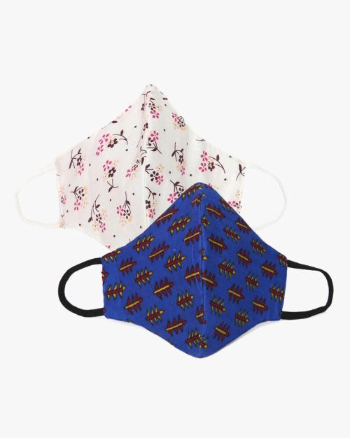 Buy Pack of 2 Floral Print Masks Online at Best Prices in India - JioMart.