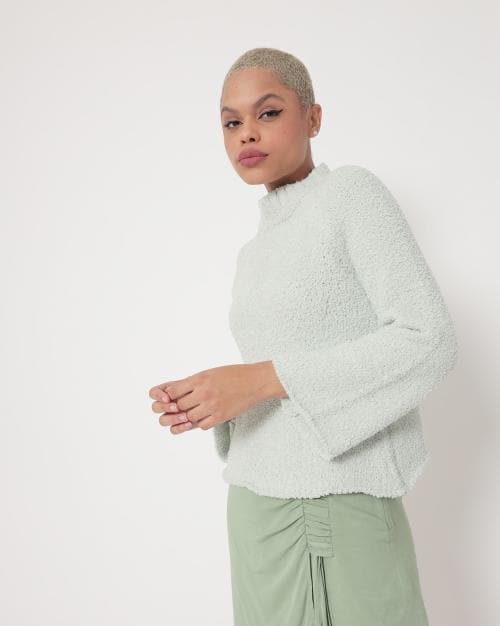 Buy Textured Pullover with Raglan Sleeves Online at Best Prices in ...