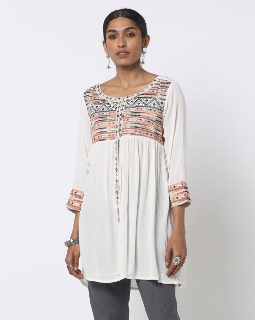 Buy Women's Embroidered Button-Down Shrug Online at Best Prices in ...