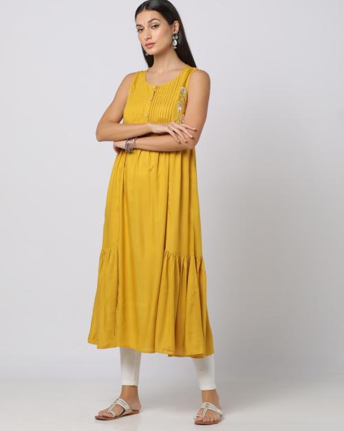 Buy Flared Kurta with Embroidery Online at Best Prices in India - JioMart.