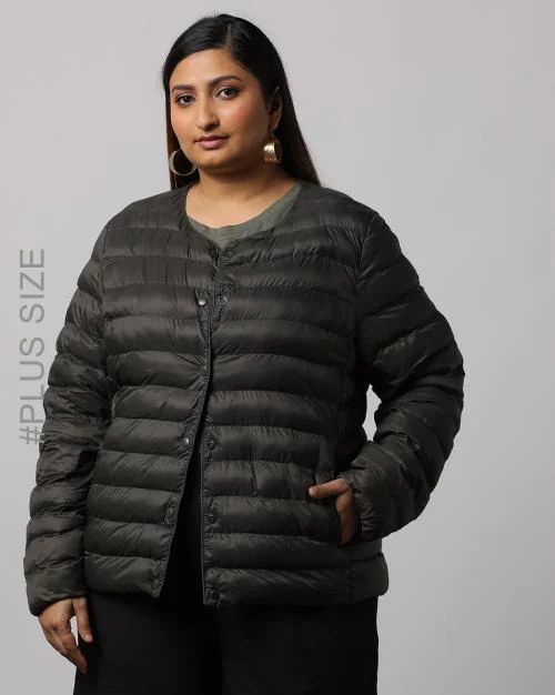Buy Women Puffer Jacket with Slip Pocket Online at Best Prices in India ...
