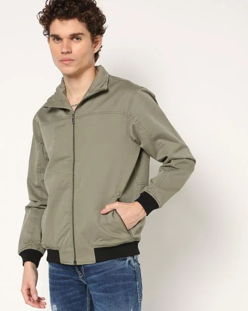 Buy Biker Jacket with Insert Pockets Online at Best Prices in India ...