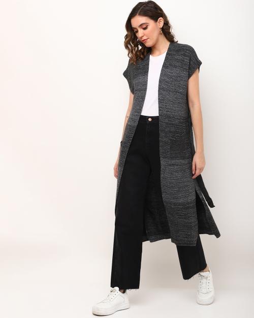Buy Women Longline Shrug with Patch Pockets Online at Best Prices in ...